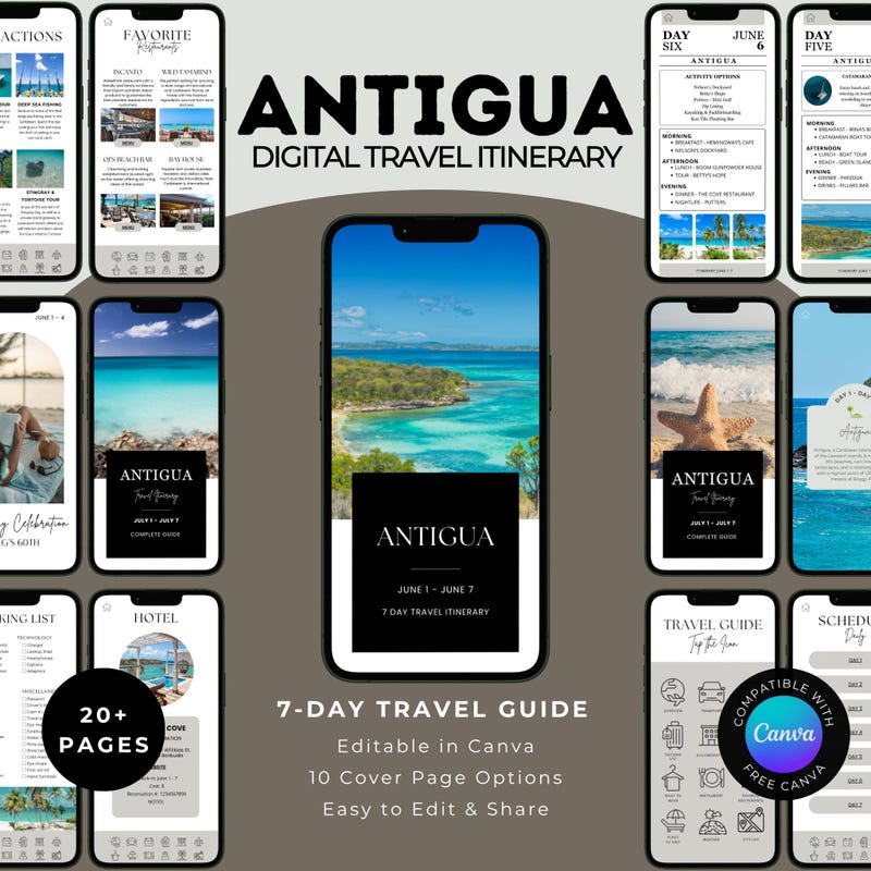 Antigua Birthday Digital - Etsy