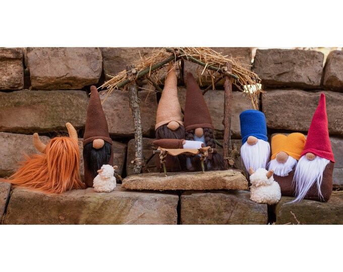 Gnome Nativity Set - Etsy
