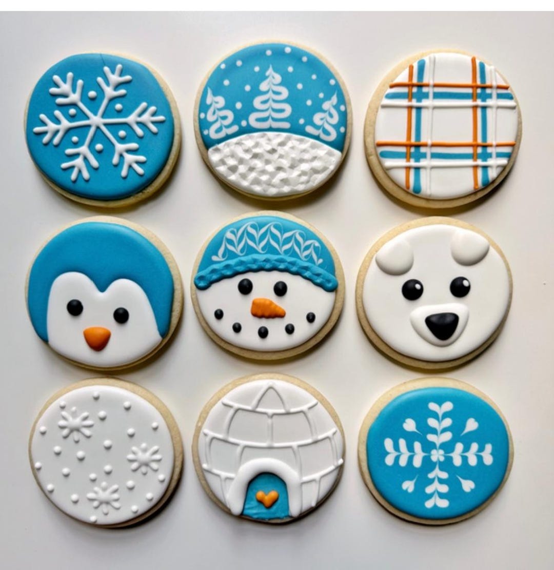 North Pole Vanilla Sugar Cookies: Winter Party Favors, Set of 18 - Etsy