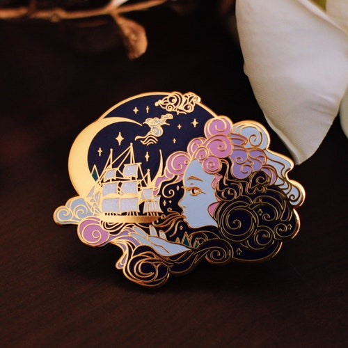 Gold Ocean of Sky Floating Islands Hard Enamel Mini Pin Set | Etsy