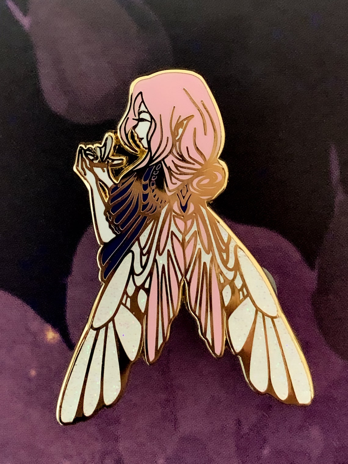 Gold Enchanted Forest Fairy Hard Enamel Pin Magical Fantasy - Etsy