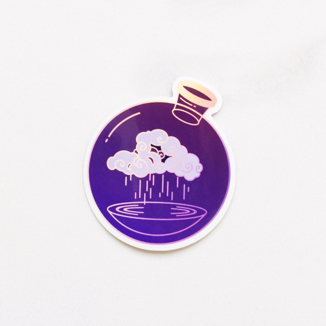 Rain Potion Die Cut Sticker - Die Cut Sticker - Cute Witch Stickers ...