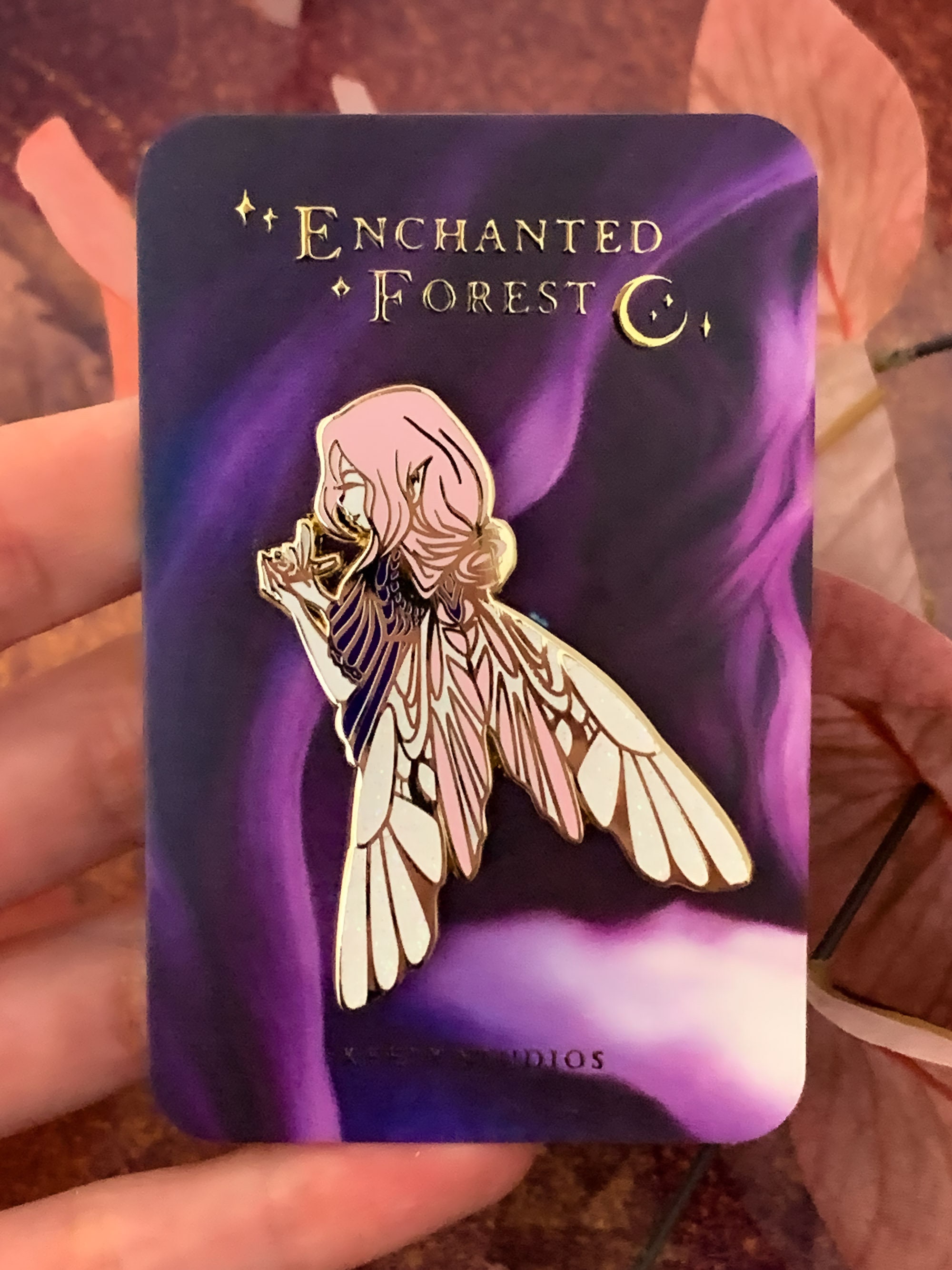 Gold Enchanted Forest Fairy Hard Enamel Pin Magical Fantasy - Etsy