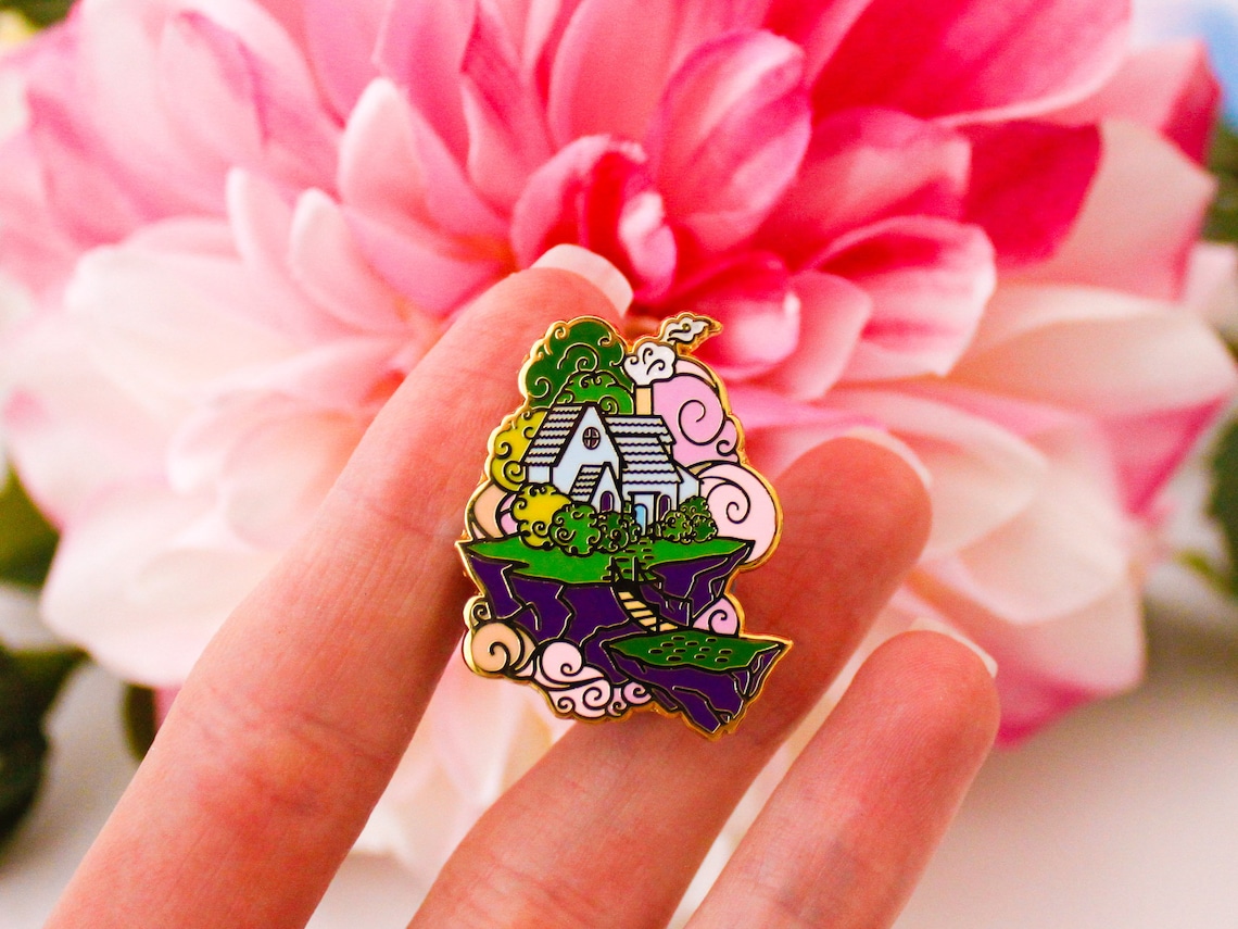 Gold Ocean of Sky Floating Islands Hard Enamel Mini Pin Set - Etsy