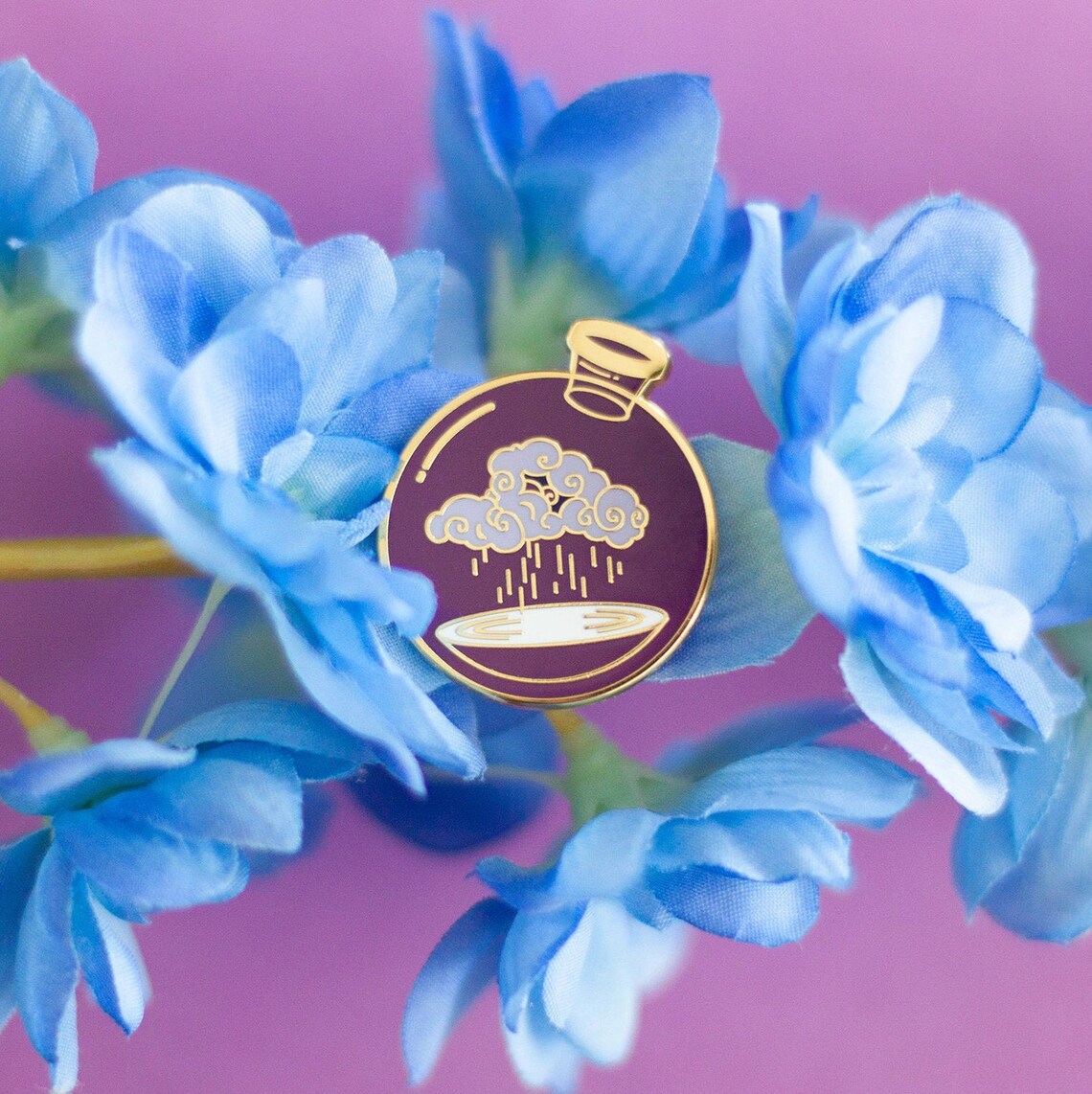 Rain Potion Hard Enamel Pin Magical Fantasy Rain Witch Theme - Etsy