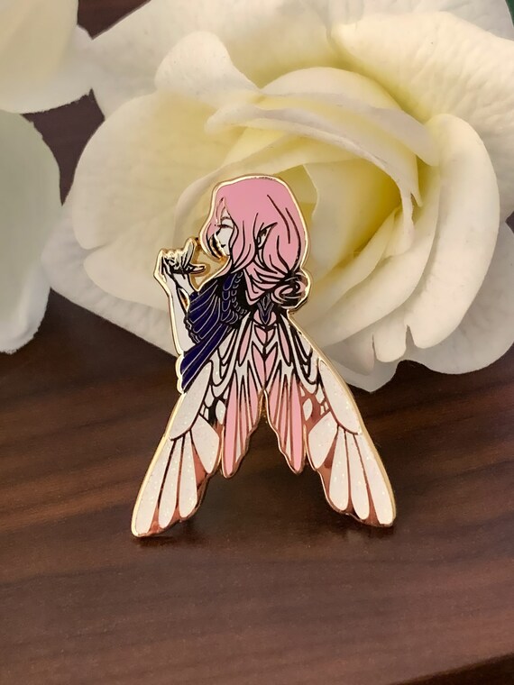 Gold Enchanted Forest Fairy Hard Enamel Pin Magical Fantasy | Etsy