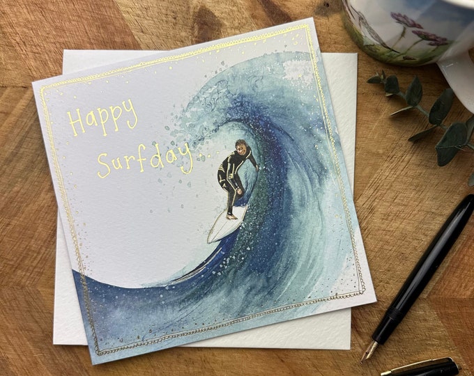 Surfer Dude Birthday Card - Etsy