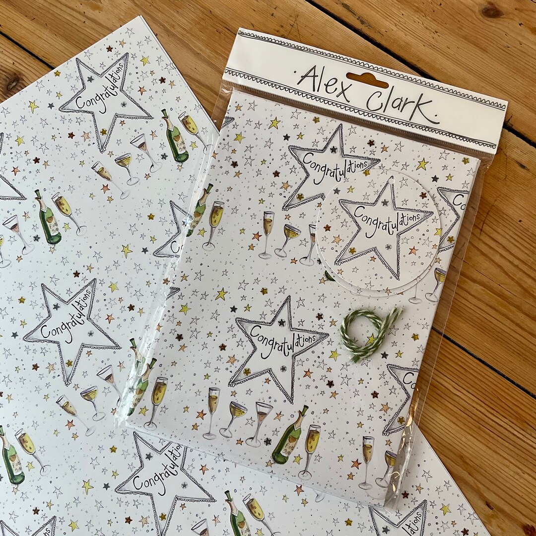 Congratulations Gift Wrap & Tags - Etsy