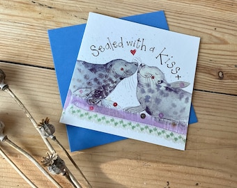 Kiss Greeting Card | Etsy