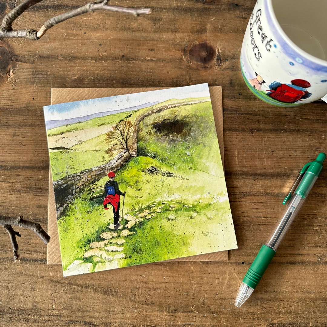 Country Hike Sycamore Gap Blank Card Hadrians Wall - Etsy