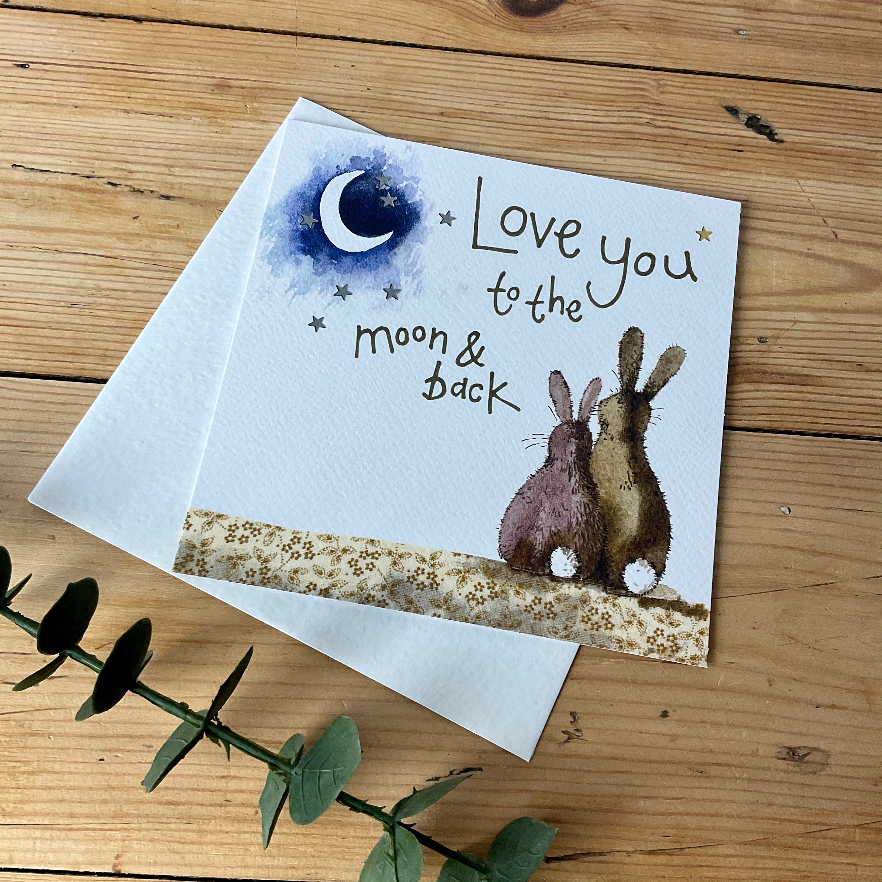 Love You To The Moon And Back Card | Etsy