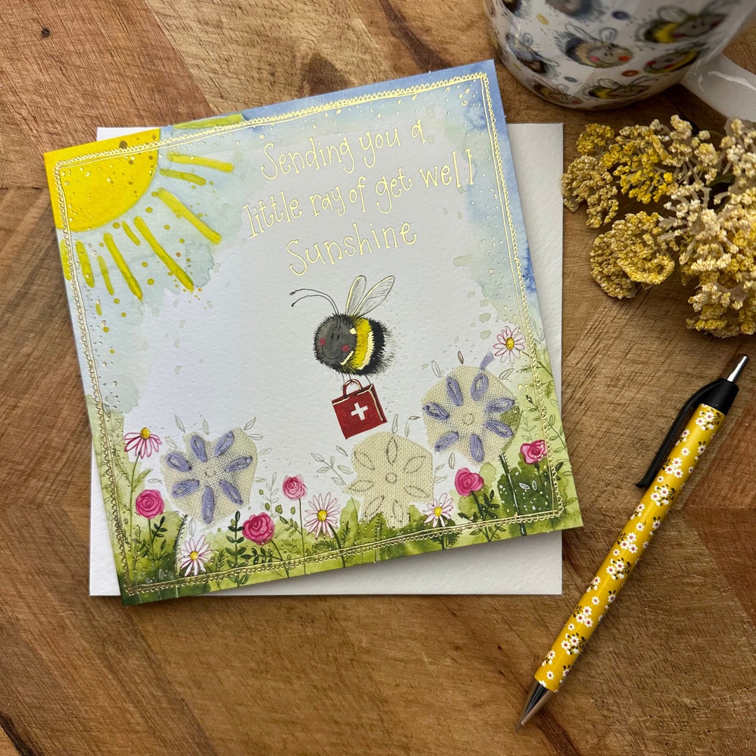 Get Well Soon Bee Card - Etsy