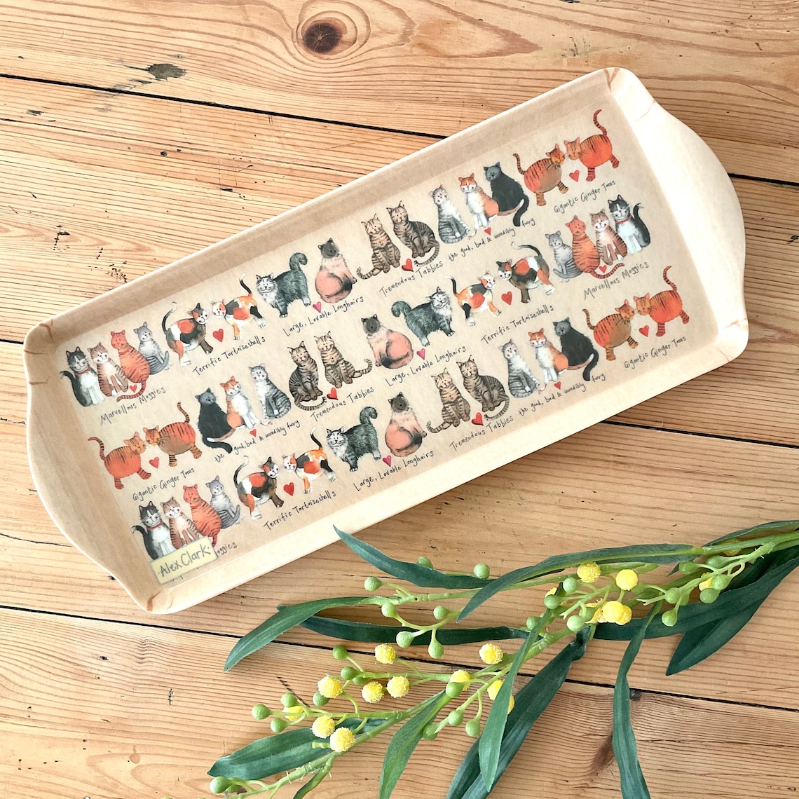 Medium Cat Melamine Tray Alex Clark - Etsy