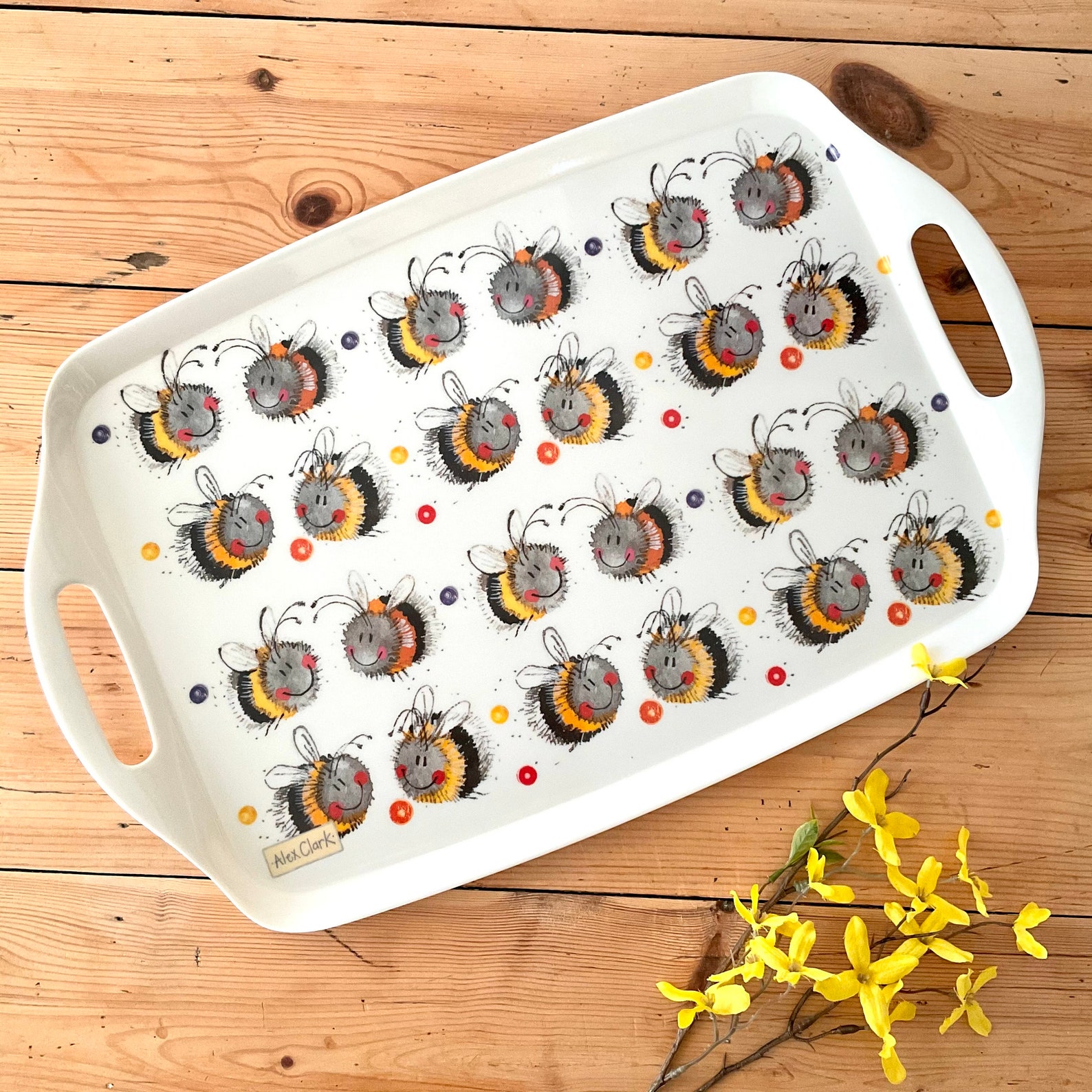 Large Bumble Bee Melamine Tray Alex Clark - Etsy UK