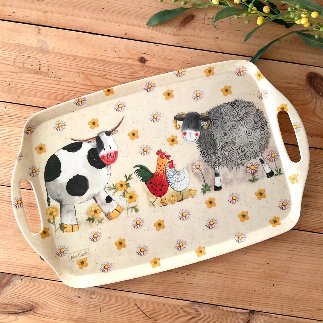 Large Daisyfield Farm Animals Melamine Tray - Alex Clark - Etsy UK