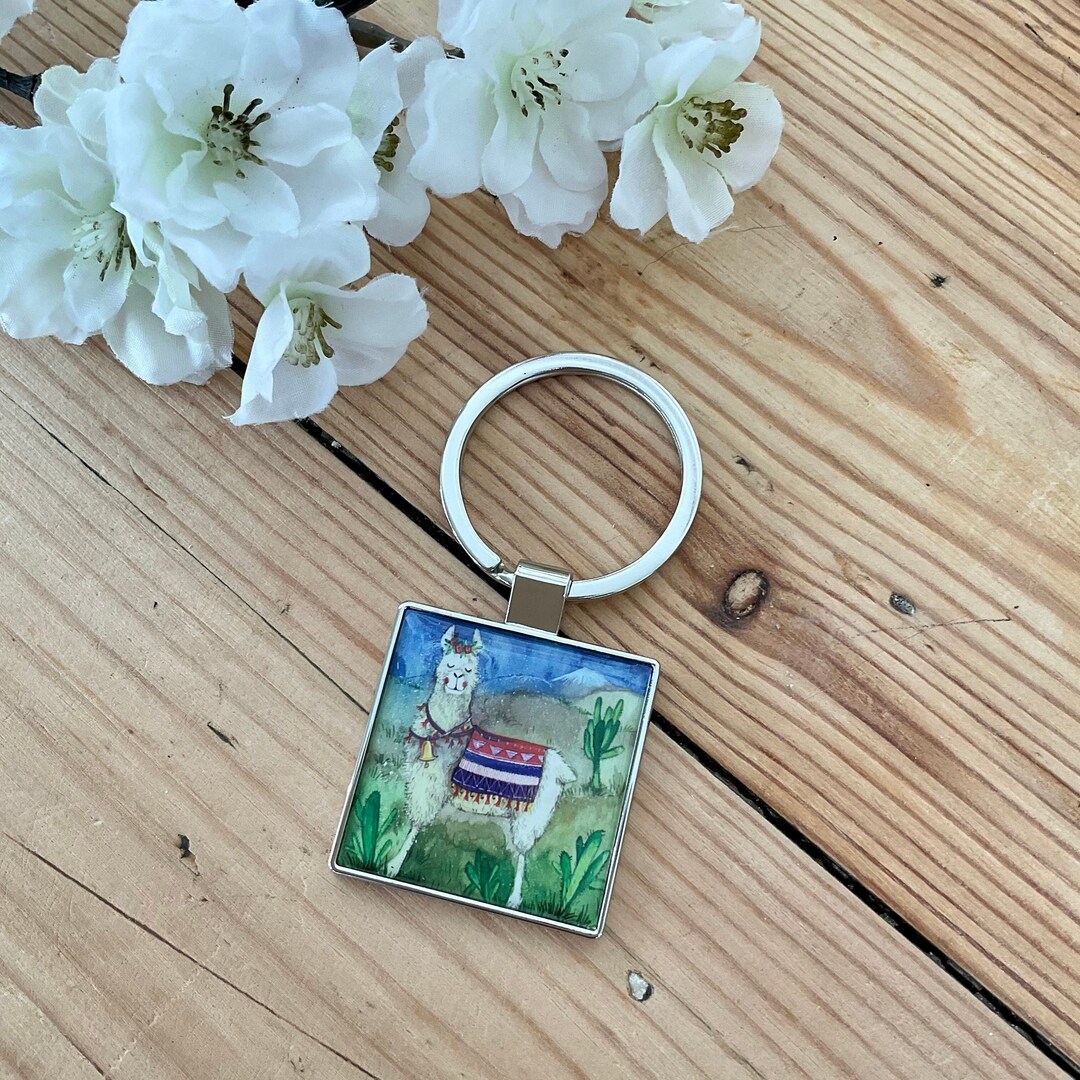 Llama Keyring - Etsy
