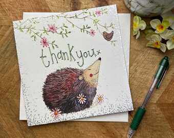 Fingerprint Hedgehog Thank You Card Making Kit 6 Pack - Etsy