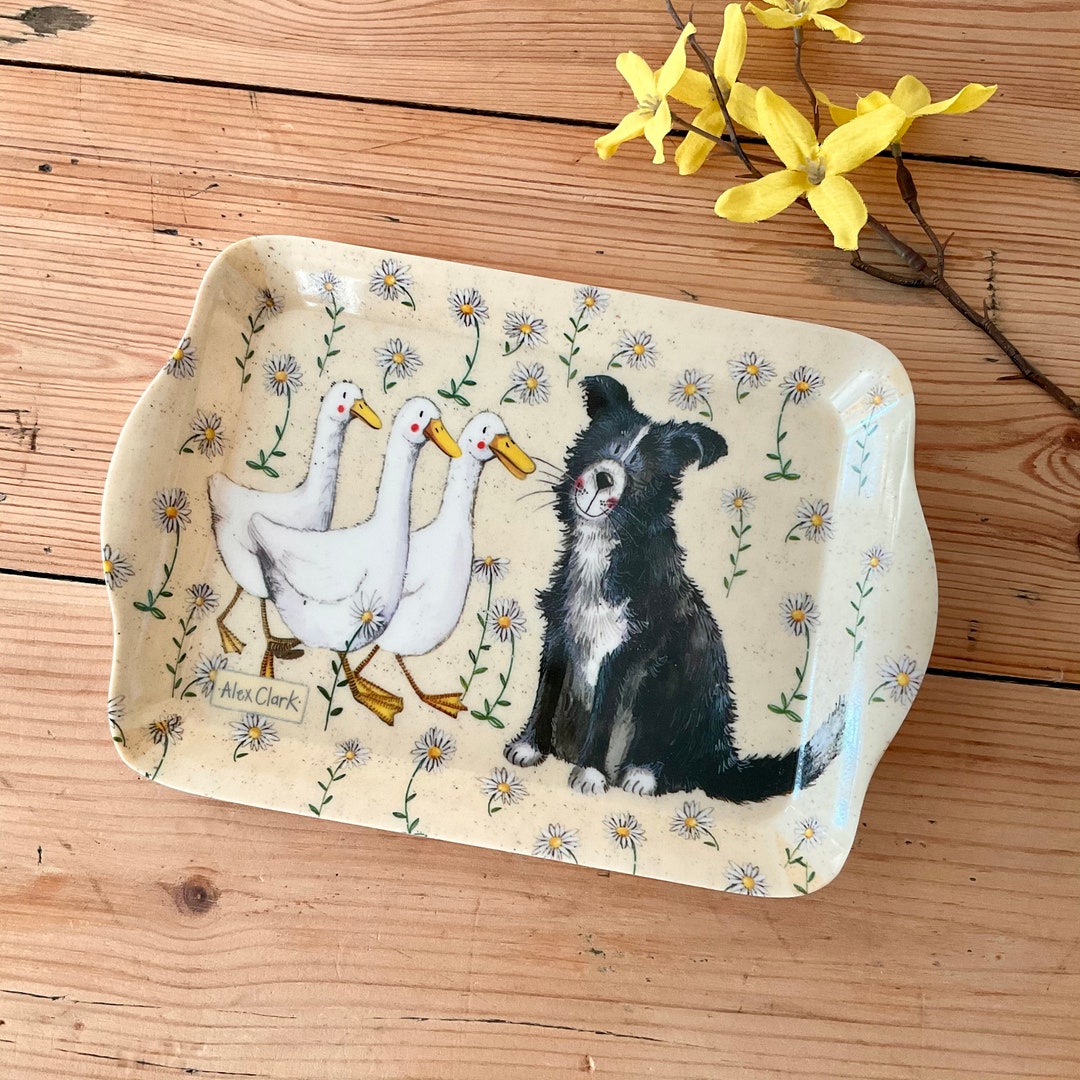 Small Daisyfield Farm Animals Melamine Tray Collie Dog and Ducks Alex ...