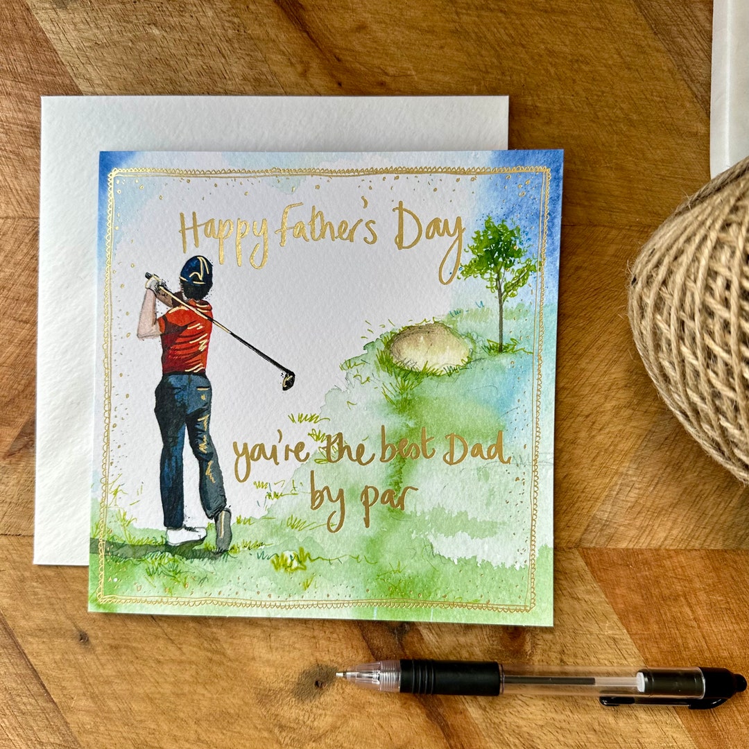 Happy Fathers Day Youre the Best by Par Golf Card - Etsy
