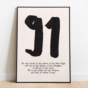 Psalm 91 Art Print: Modern Christian Wall Decor (digital Download) - Etsy