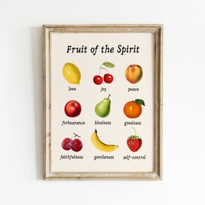 Fruit of the Spirit Wall Art, Christian Scripture, Digital Download ...