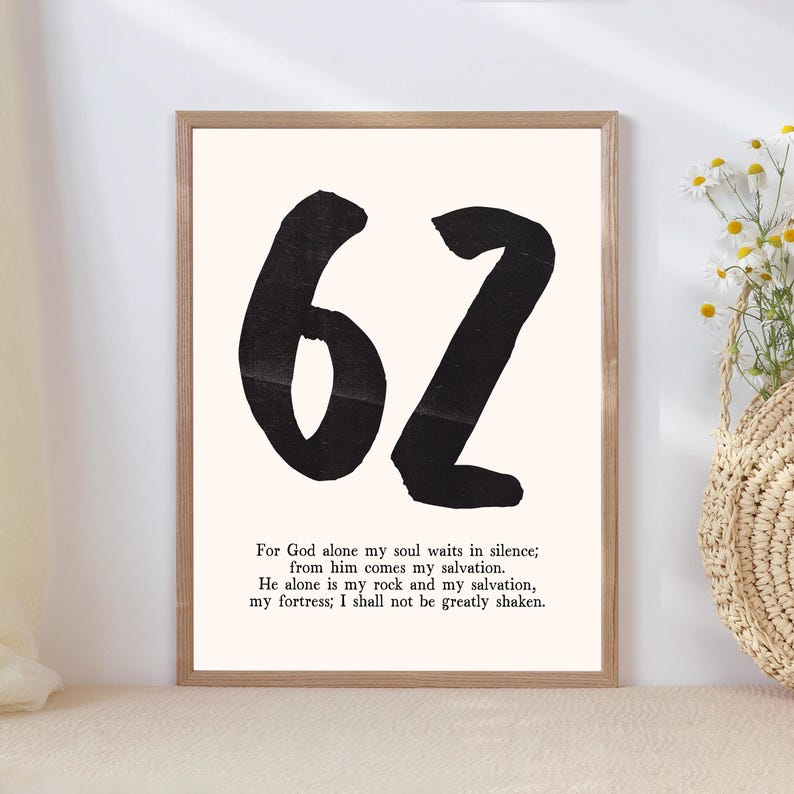 Psalm 62 Art Print: Modern Christian Wall Decor (digital Download) - Etsy