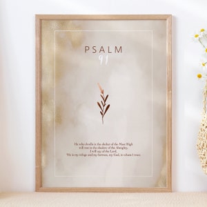Psalm 91 psalm 91 Wall Art Biblical Art Modern Catholic - Etsy