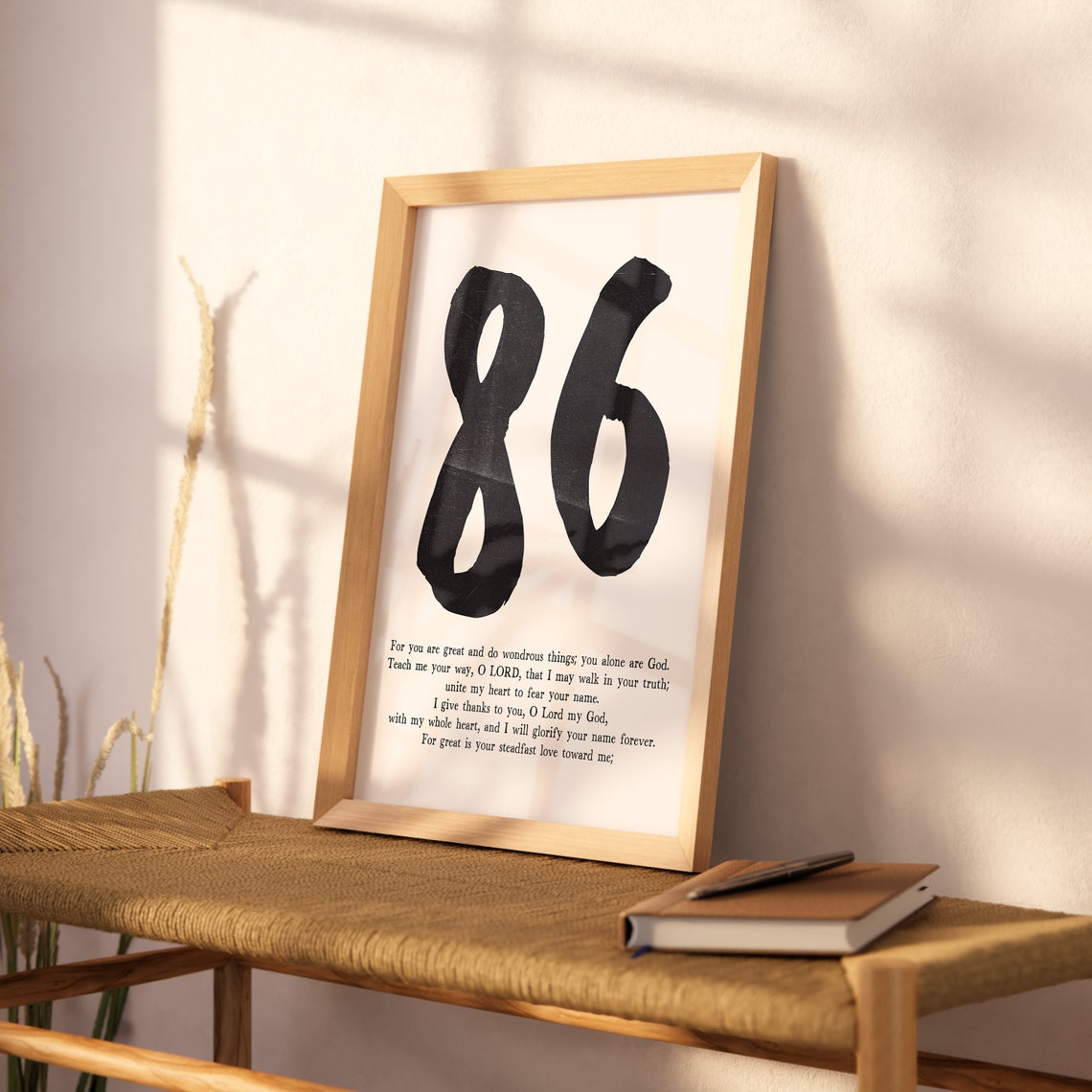 Psalm 86 Art Print: Modern Christian Wall Decor (digital Download) - Etsy