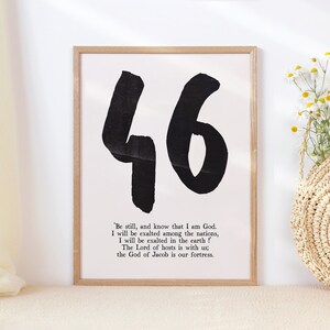 Psalm 46 Typography Wall Art | Biblical Art, Modern Catholic Art ...