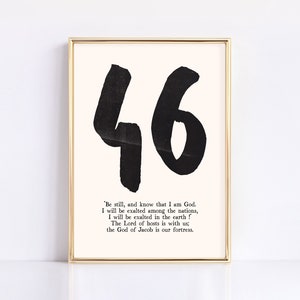 Psalm 46 Typography Wall Art | Biblical Art, Modern Catholic Art ...