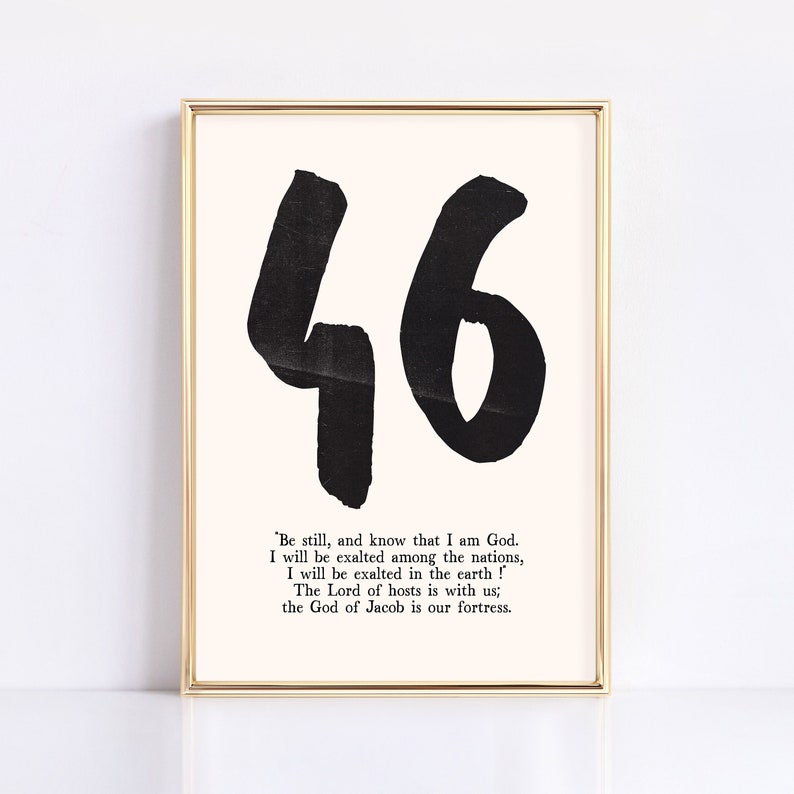 Psalm 46 Typography Art: Modern Christian Wall Decor (digital Download ...