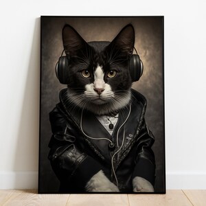 10 Super Cool Cat Portraits | Digital Poster | Digital Print | Cat ...