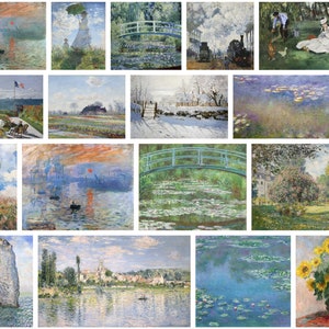 Claude Monet Vintage Painting Set: 54 Digital Art Prints (digital ...