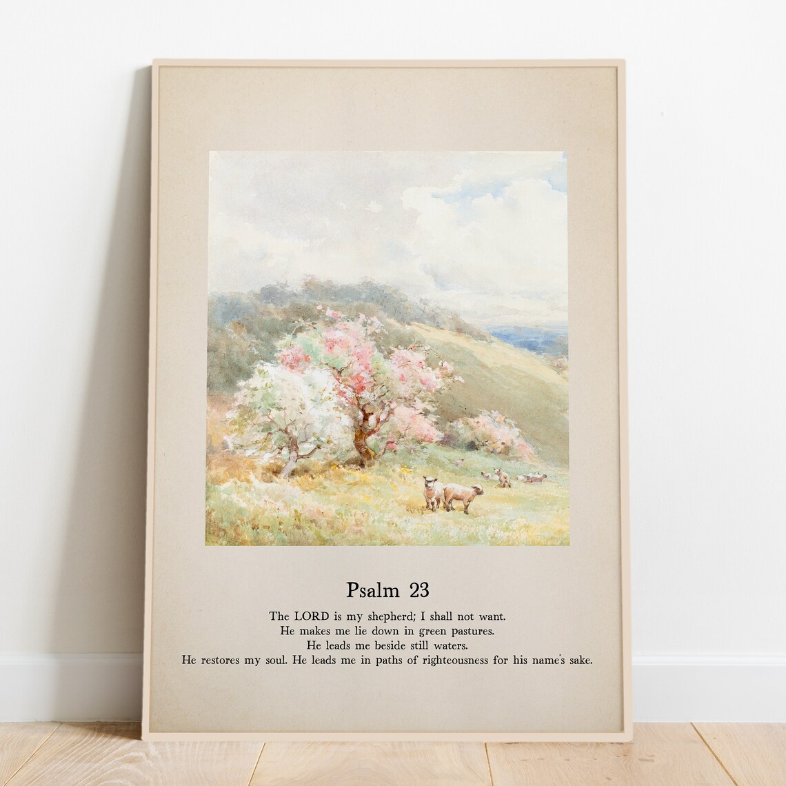 Psalm 23 Christian Art Print: Biblical Wall Art (digital Download) - Etsy