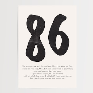 Psalm 86 Art Print: Modern Christian Wall Decor (digital Download) - Etsy