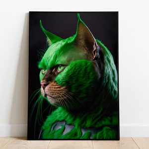 10 Super Cool Cat Portraits | Digital Poster | Digital Print | Cat ...