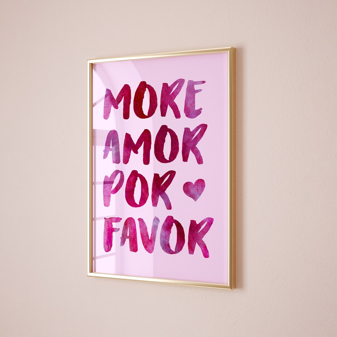 More Amor Por Favor Wall Art Maximalist Poster Modern - Etsy