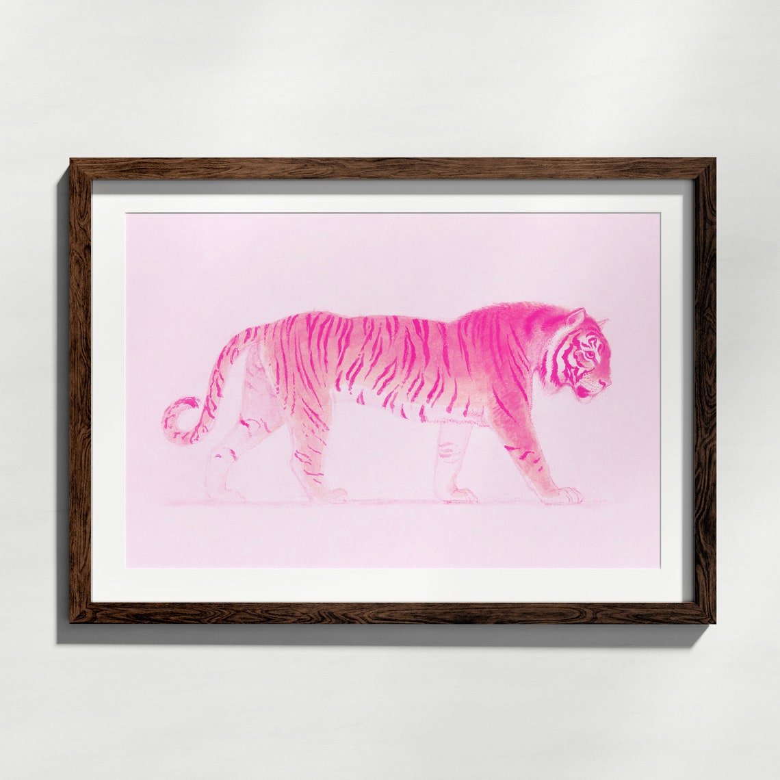 Pink Tiger Print: Contemporary Preppy Room Decor (digital Download) - Etsy