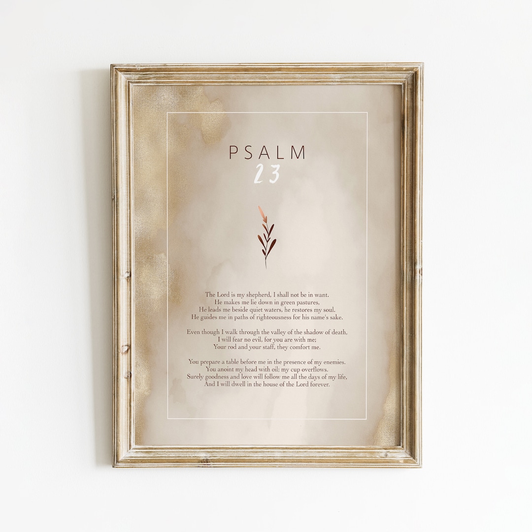 Psalm 23 Wall Art: Modern Christian Artwork (digital Download) - Etsy