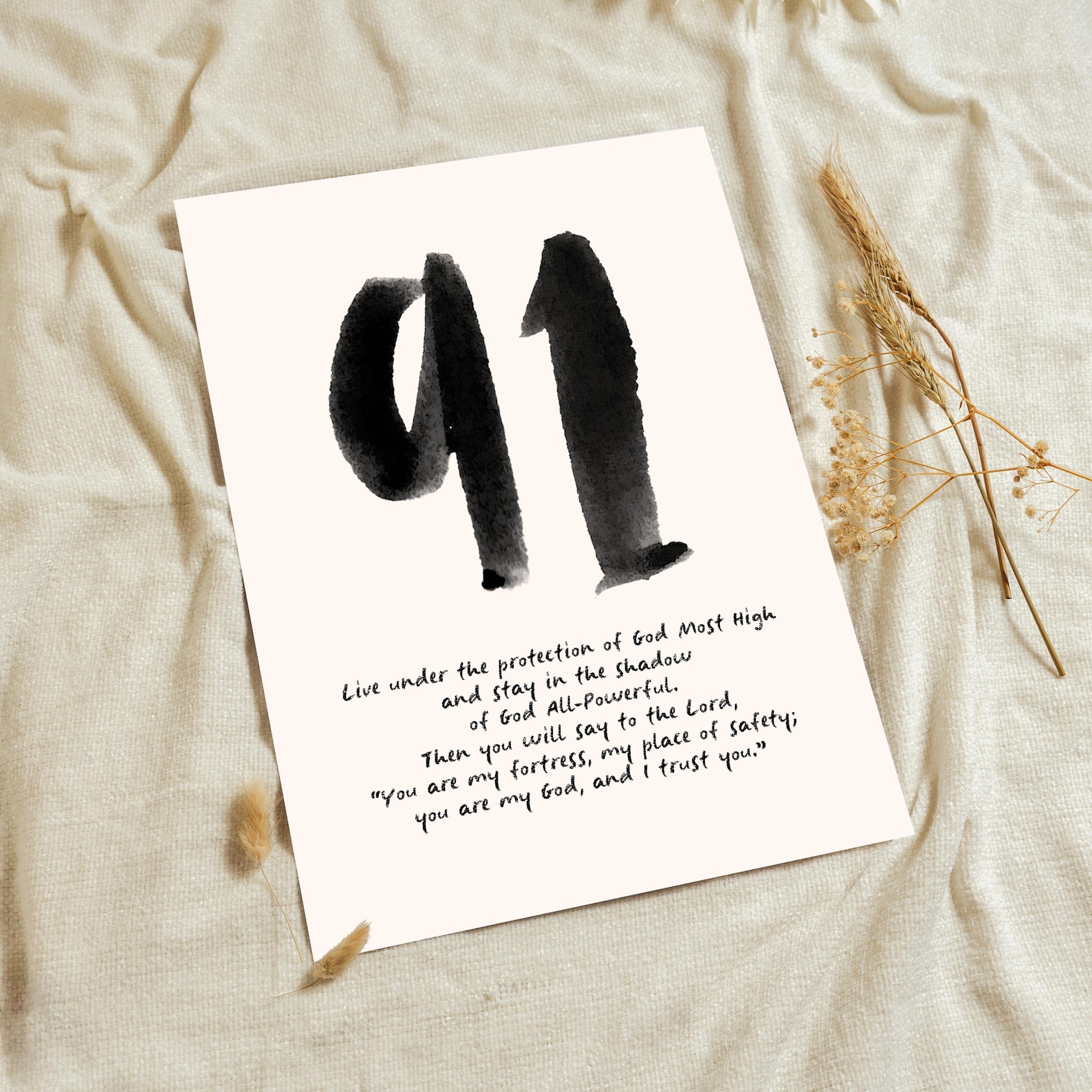 Psalm 91 psalm 91 Wall Art Biblical Art, Modern Catholic Art Christian ...