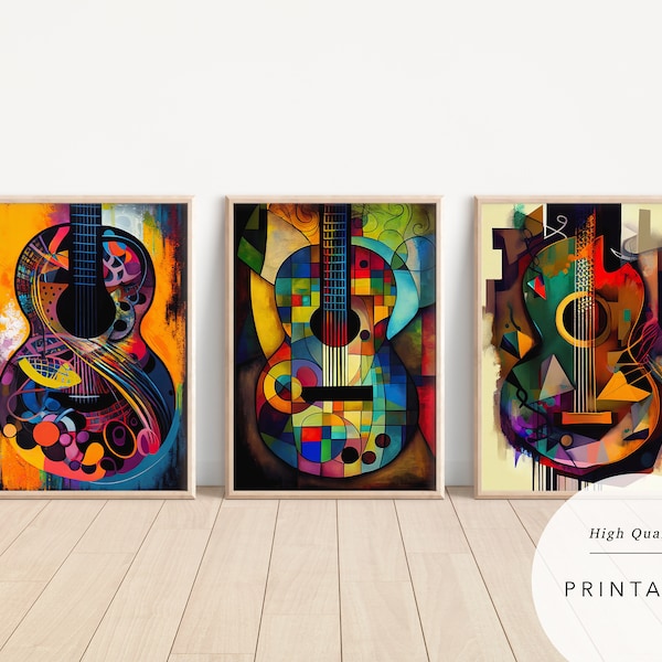 Abstract Guitar Art - Etsy