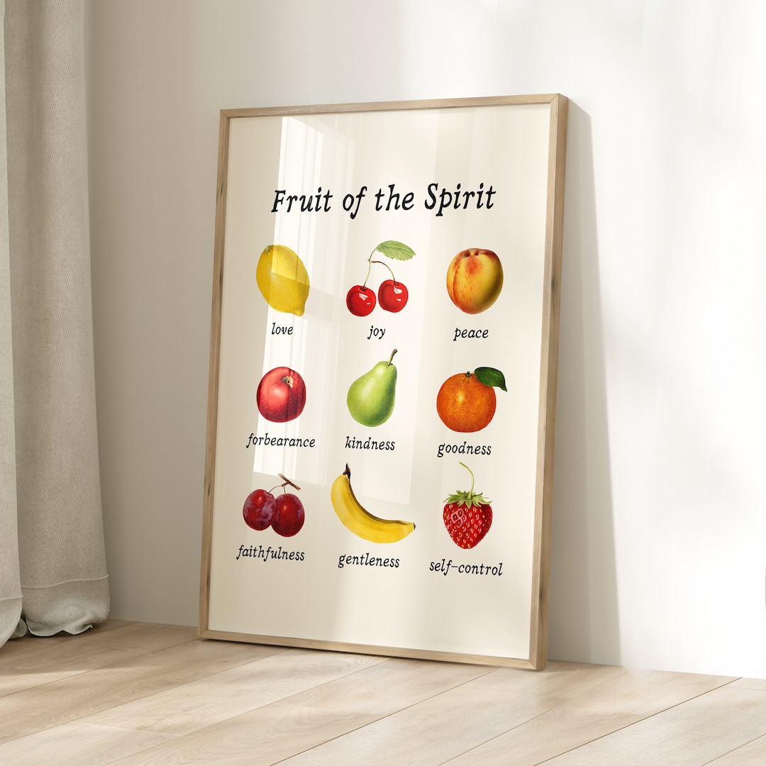Fruit of the Spirit Wall Art, Christian Scripture, Digital Download ...