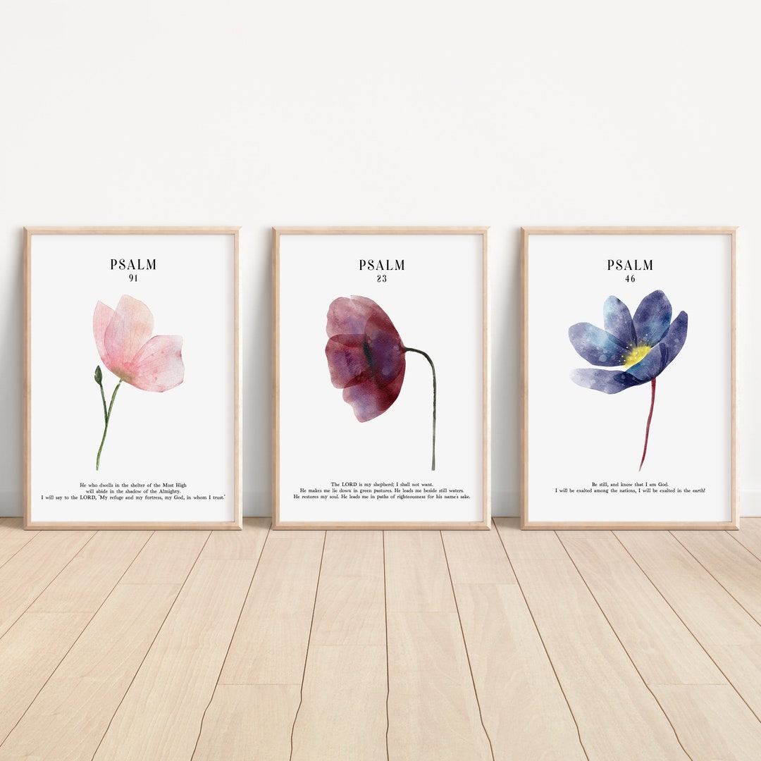 Christian Gallery | Pack of 3 Psalms | Psalm 23, Psalm 91, Psalm 46 ...