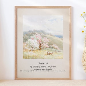 Psalm 23 Christian Art Print: Biblical Wall Art (digital Download) - Etsy