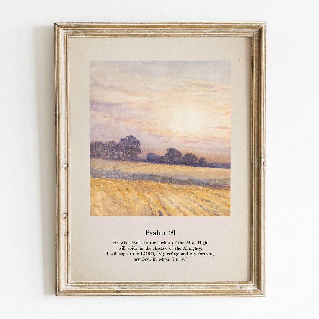 Psalm 91 psalm 91 Wall Art Biblical Art Modern Catholic - Etsy