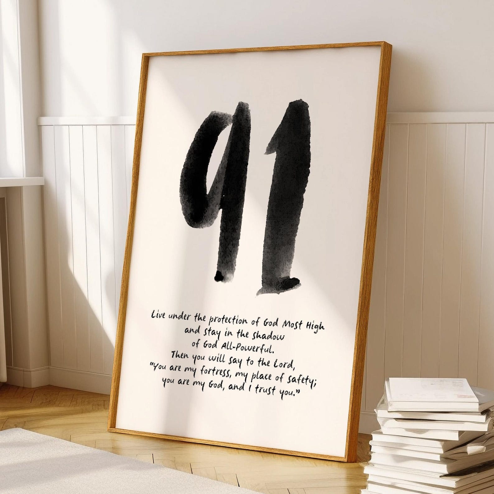 Psalm 91 psalm 91 Wall Art Biblical Art, Modern Catholic Art Christian ...