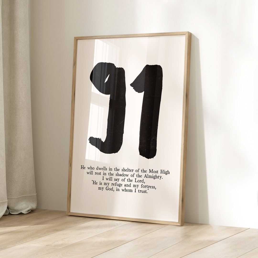 Psalm 91 Art Print: Modern Christian Wall Decor (digital Download) - Etsy