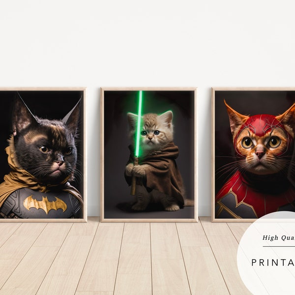 Cool Cat Poster - Etsy