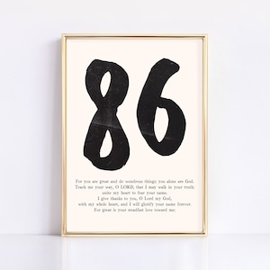 Psalm 86 Art Print: Modern Christian Wall Decor (digital Download) - Etsy