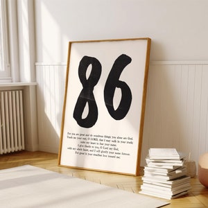 Psalm 86 Art Print: Modern Christian Wall Decor (digital Download) - Etsy